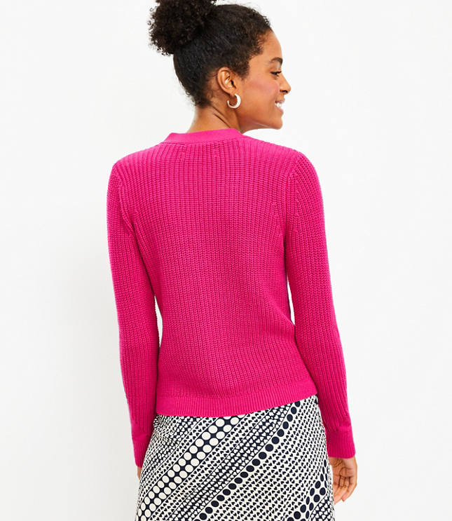 Ribbed V-Neck Cardigan