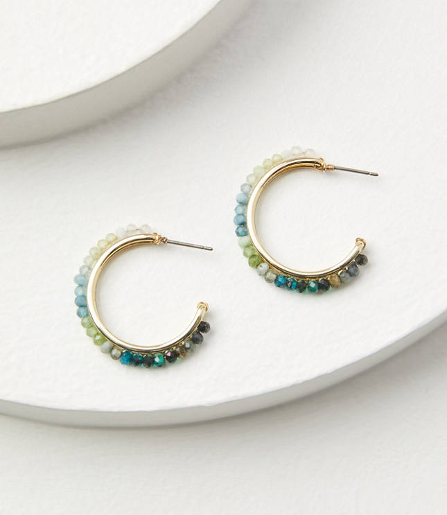 Beaded Hoop Earrings