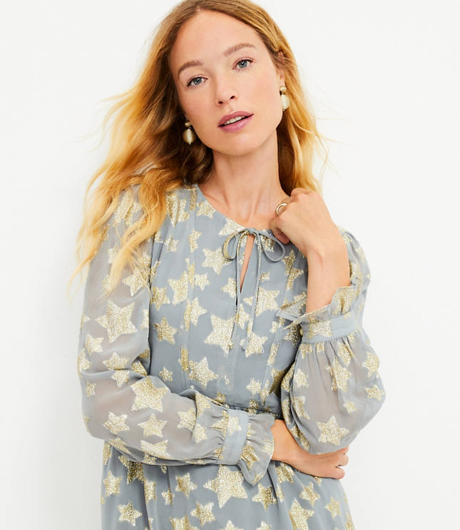 Shimmer Star Tiered Dress