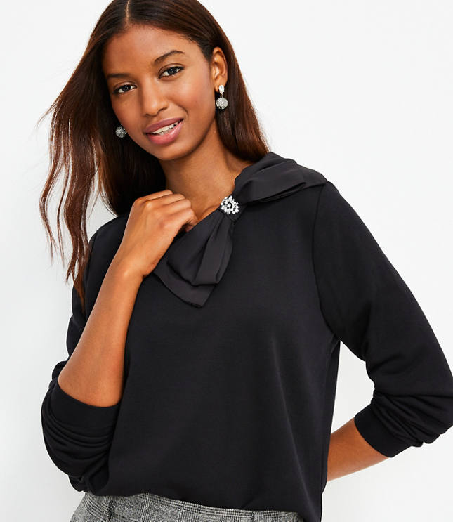Jeweled Bow Sweatshirt