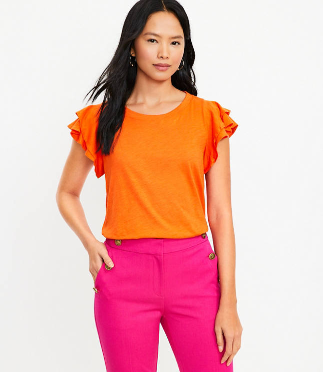 Tiered Ruffle Sleeve Tee