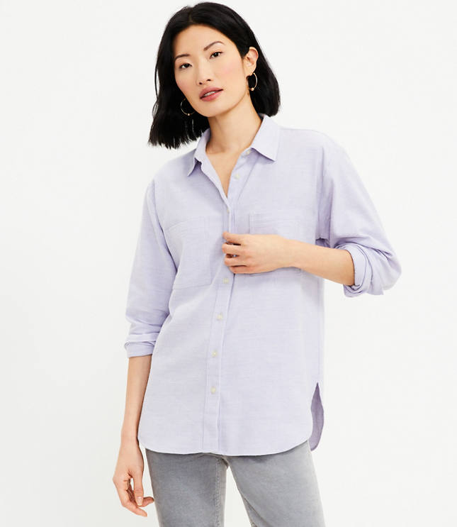 Flecked Flannel Everyday Tunic Shirt