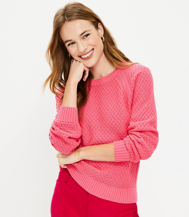 Textured Raglan Sweater