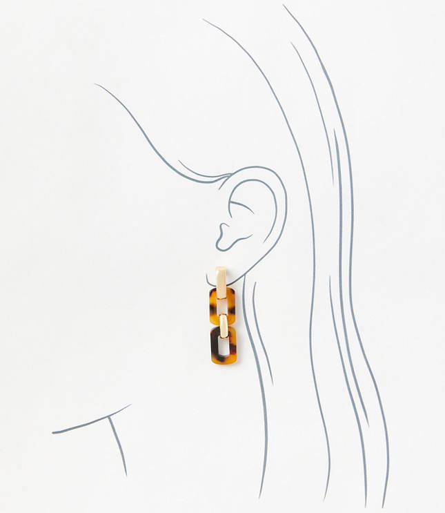 Tortoiseshell Print Earrings