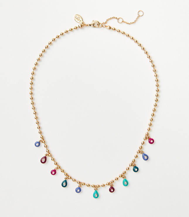 Enamel Dangle Necklace