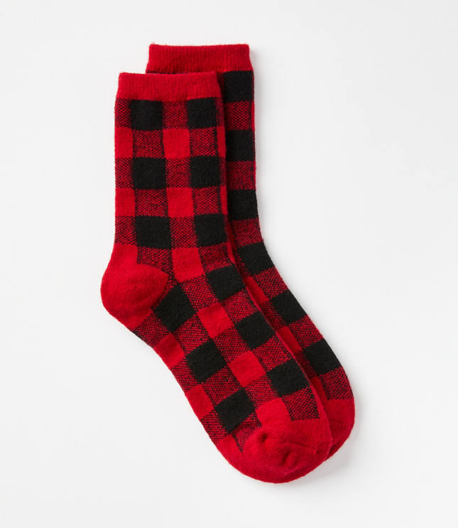 Buffalo Plaid Crew Socks