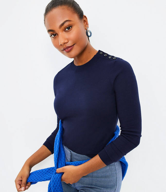 Shoulder Button Sweater