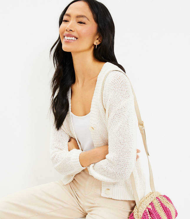 Marled V-Neck Cardigan