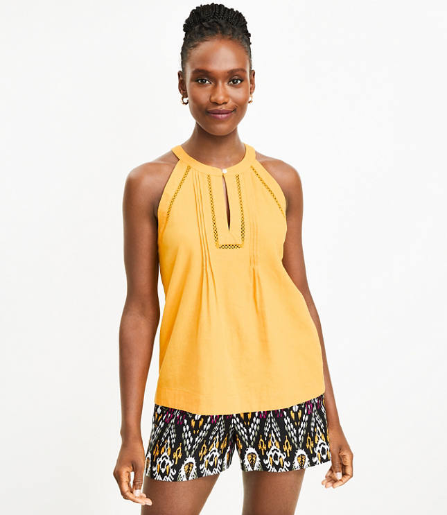 Split Neck Halter Top