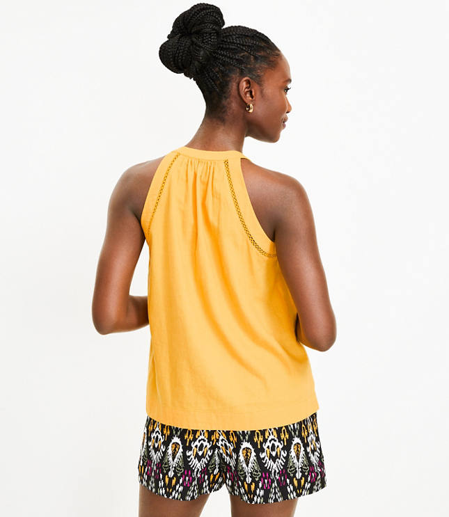 Split Neck Halter Top