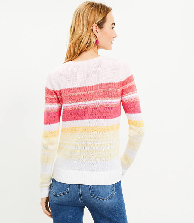 Ombre Stripe Textured Sweater