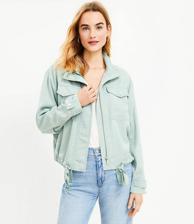 Cinched Twill Jacket