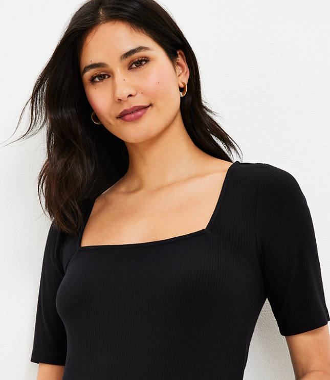 Ribbed Twist Open Back Top