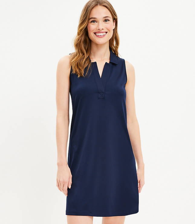 Lou & Grey Luvstretch Sleeveless Split Neck Dress