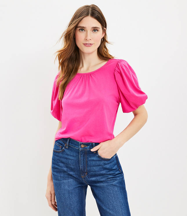 Bubble Sleeve Top
