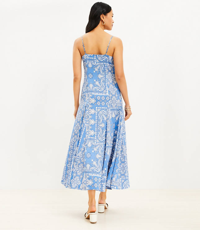 Bandana Print Slip Dress