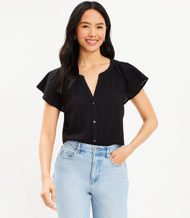 Flutter Sleeve Button Top