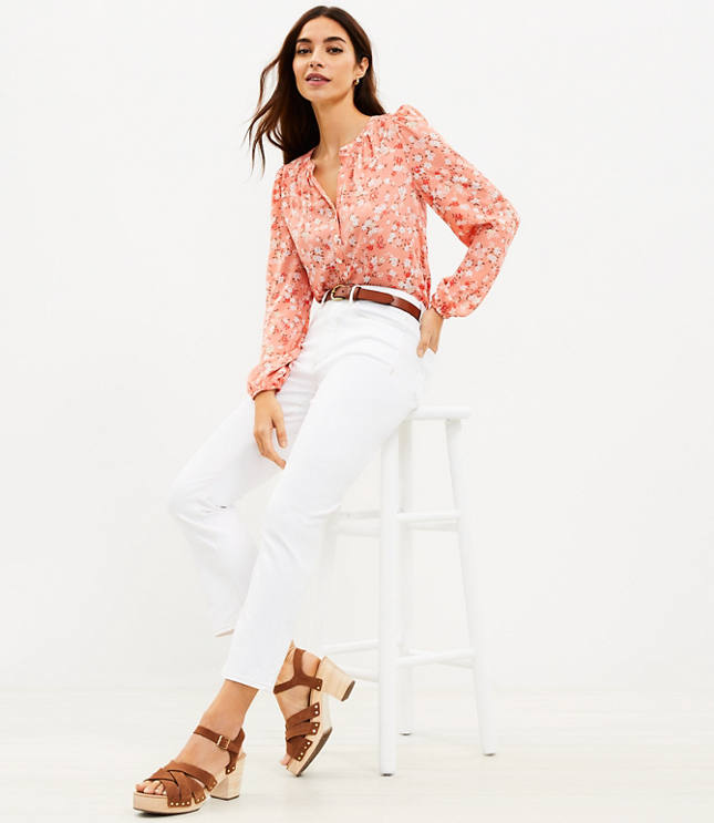 Tall High Rise Kick Crop Jeans in White