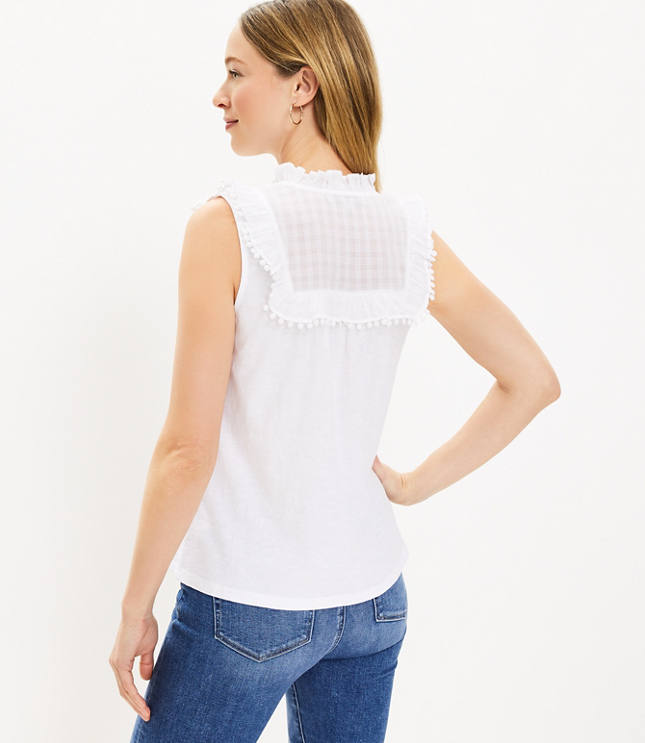 Pom Pom Ruffle Shell