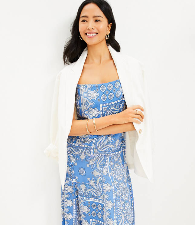 Petite Bandana Print Slip Dress