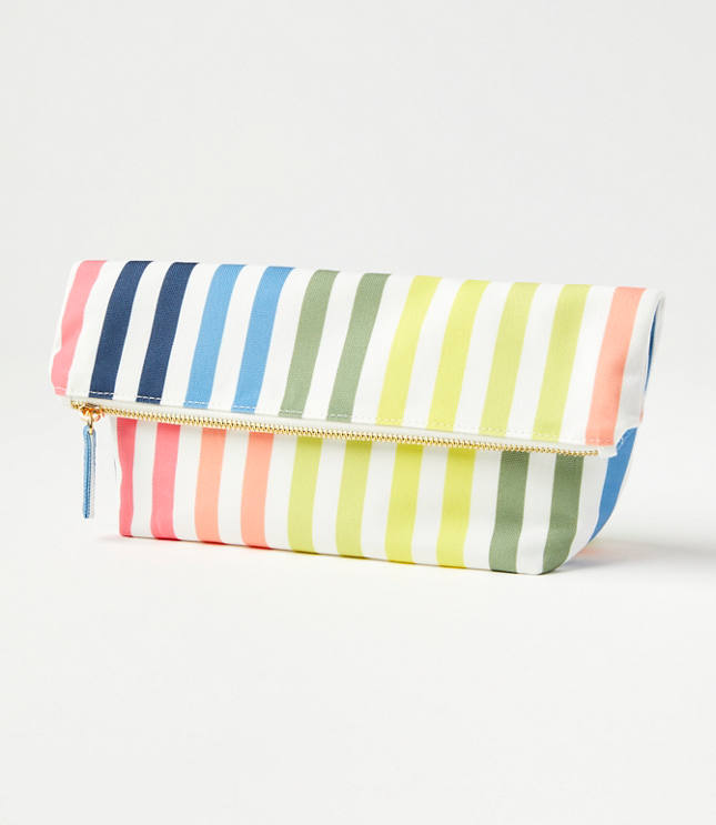 Rainbow Striped Waterproof Pouch