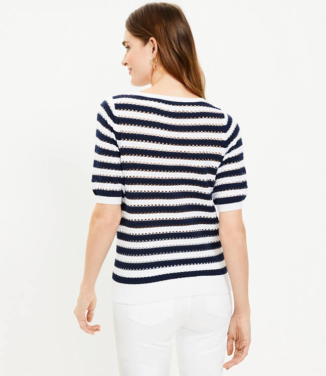 Petite Striped Sweater Tee