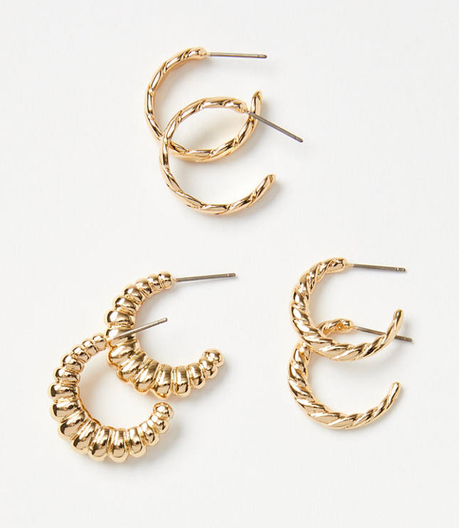 Chunky Hoop Earring Set