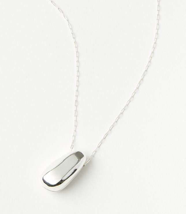 Modern Metallic Bean Necklace