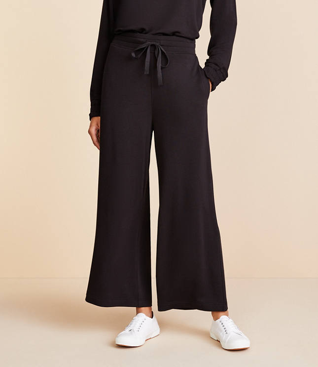 Women's Black Wide Leg & Trouser Pants | Loft