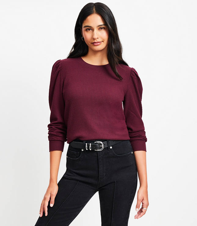 Women's Burgundy Tops | Loft