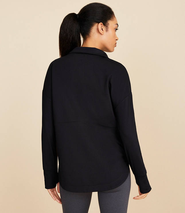 Lou & Grey Brushed Back Half Zip Tunic