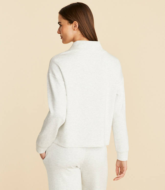 Lou & Grey Heathered Scubasoft Wrap Neck Popover