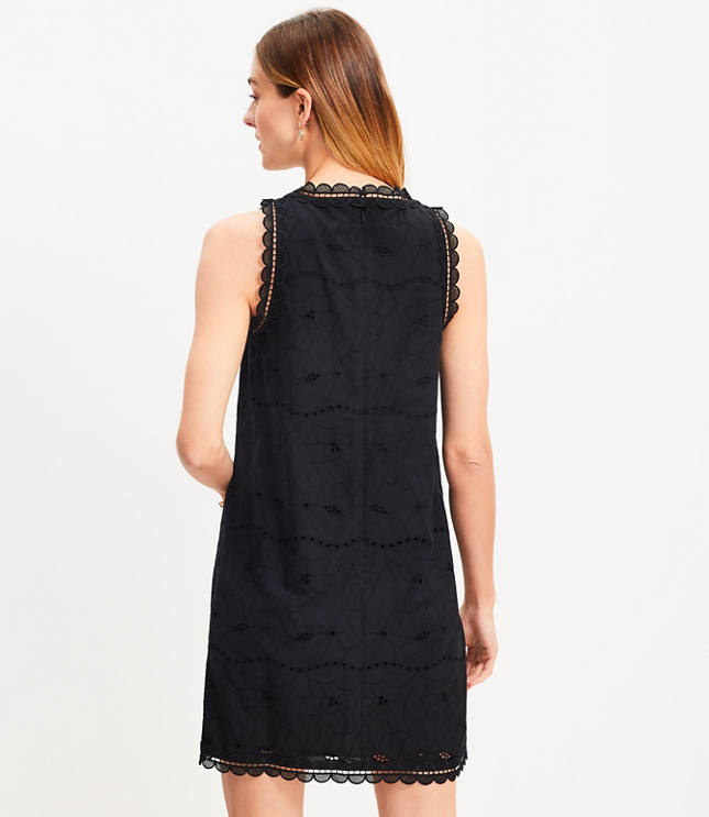 Eyelet Lace Trim Sheath Dress