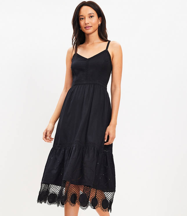 Elegant Black Midi Dresses | Loft