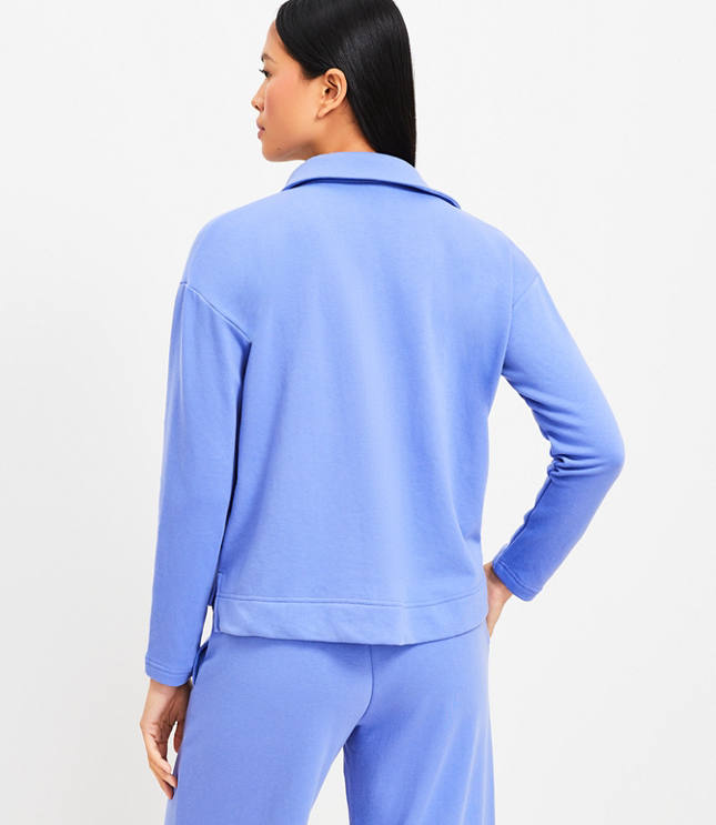 Petite Lou & Grey Cozy Cotton Terry Rugby Top