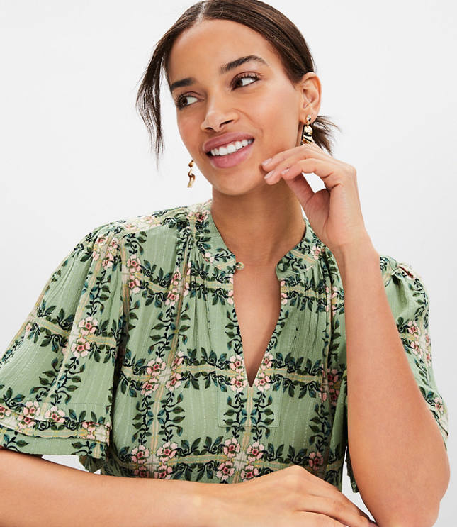 Petite Green Blouses & Shirts | Loft