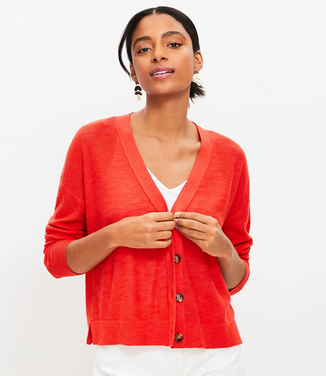 Petite Drop Shoulder Cardigan