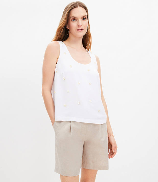 Petite Embellished Racerback Top