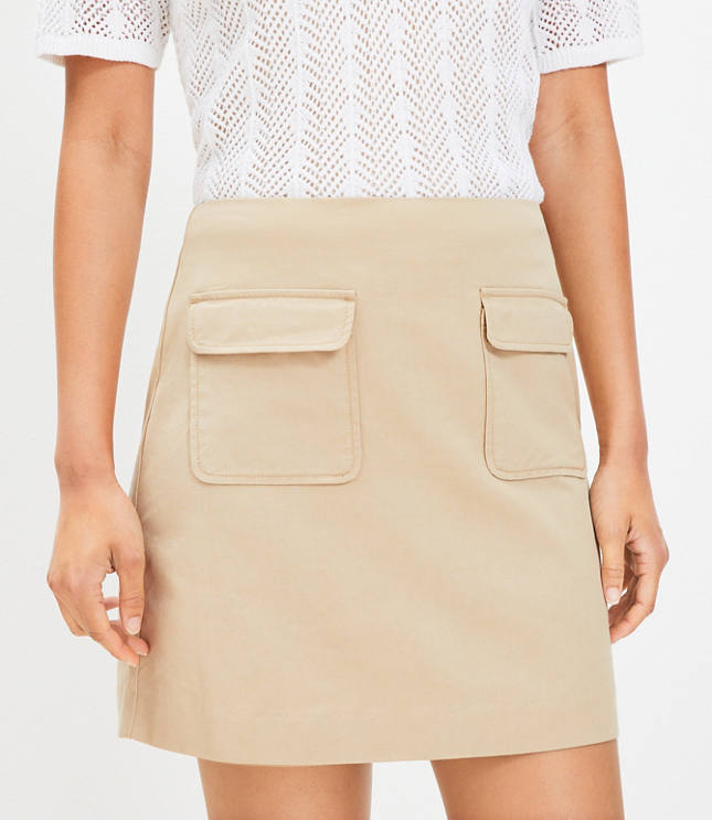 Petite Patch Pocket Mini Shift Skirt