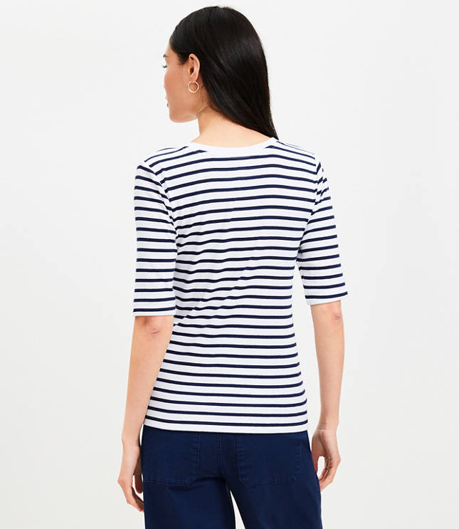 Perfect Ribbed Elbow Sleeve Tee