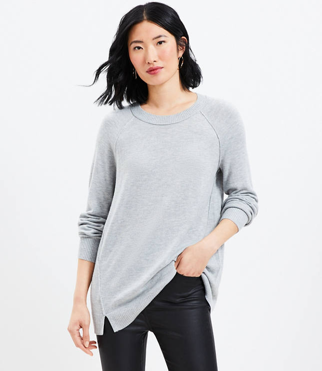 Seamed Tunic Sweater