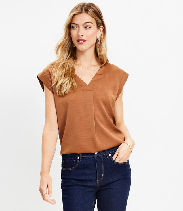Women's Brown Tops | Loft