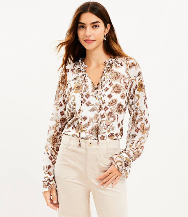 Ruffled Collar Shirts | Loft