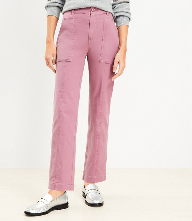 Patch Pocket Straight Pant in Twill
