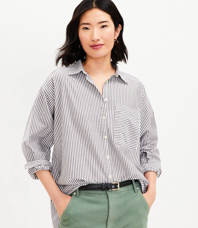 Striped Oversized Everyday Shirt