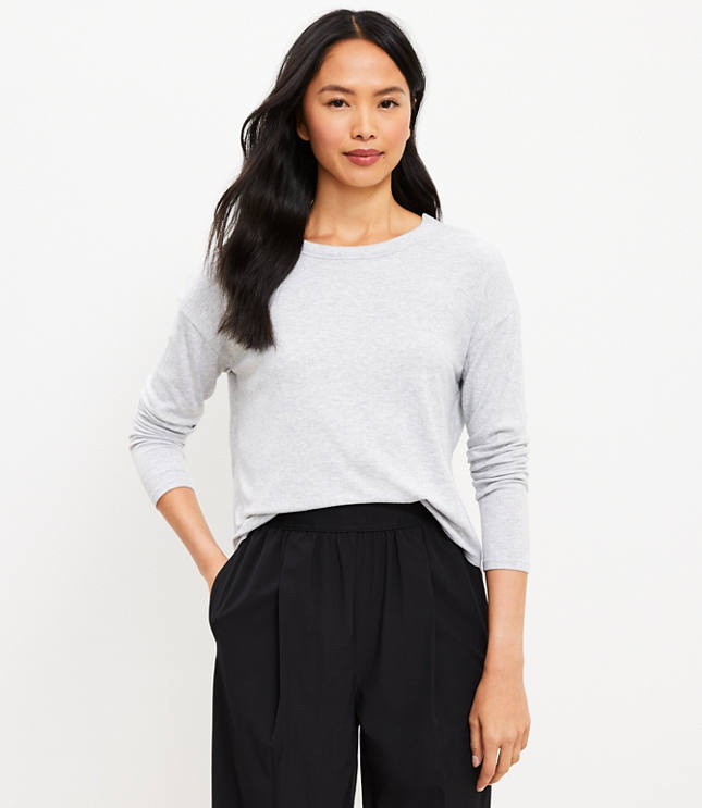 Women's Grey Tops | Loft