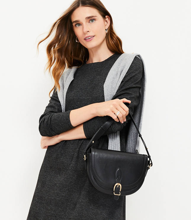 Plaid Button Back Swing Dress