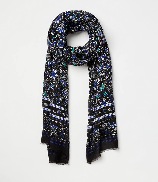 Festive Floral Scarf