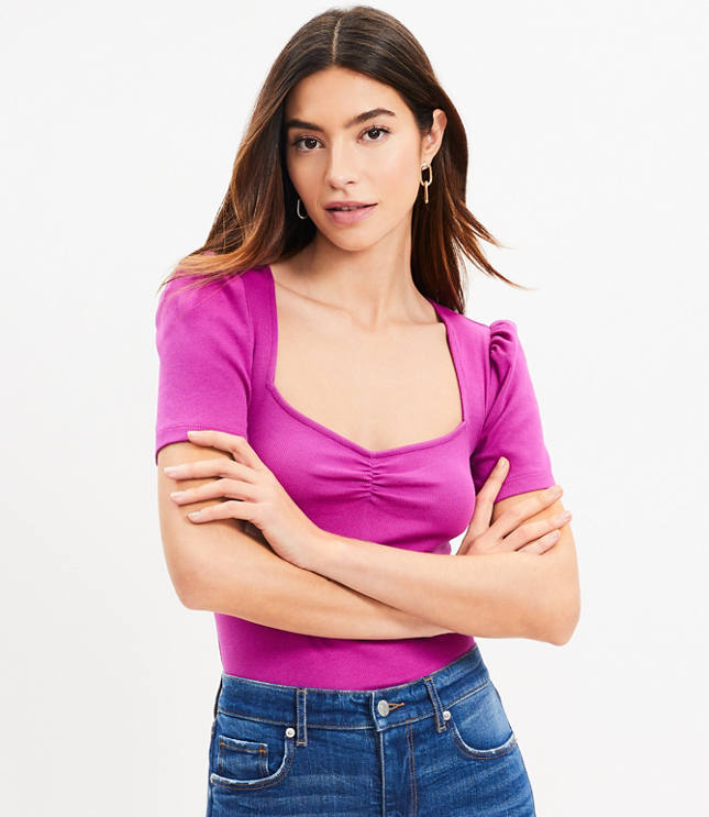 Perfect Ribbed Sweetheart Tee