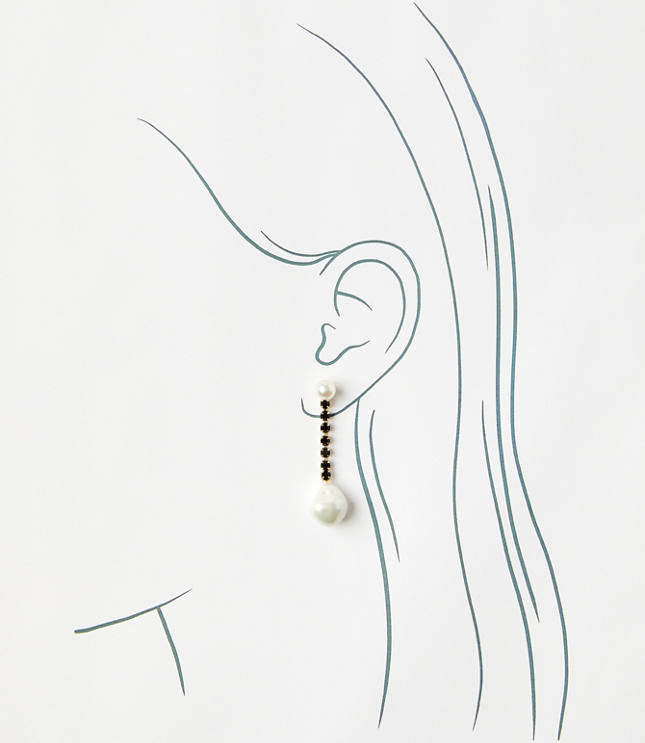 Pearlized Linear Earrings